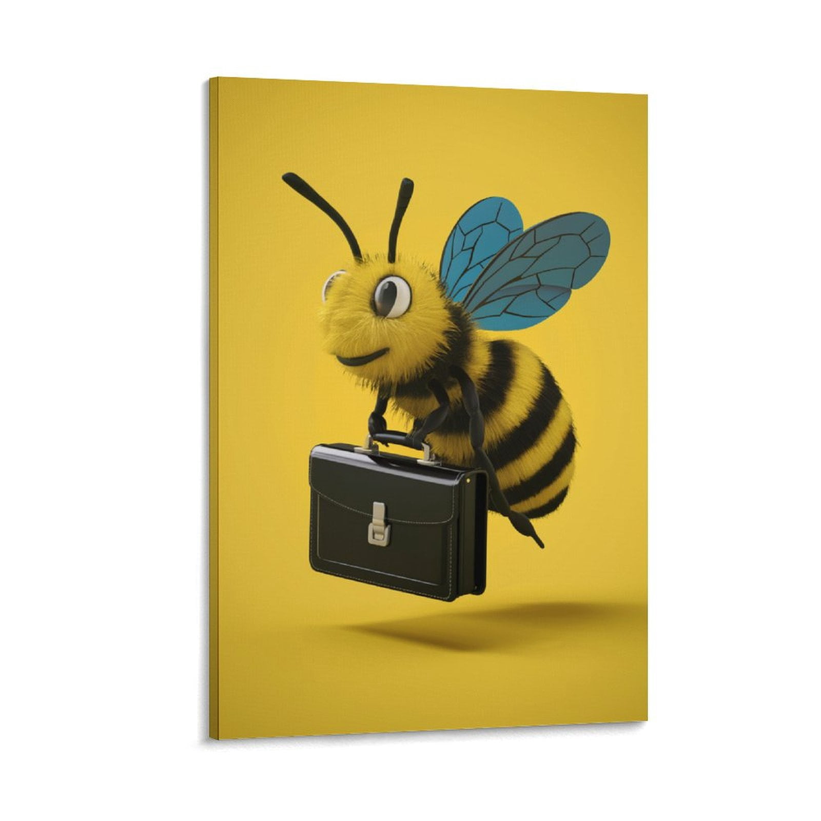 1pc Kawaii Working Bee 4 Pictures Print Wall Art With Inspirational ...