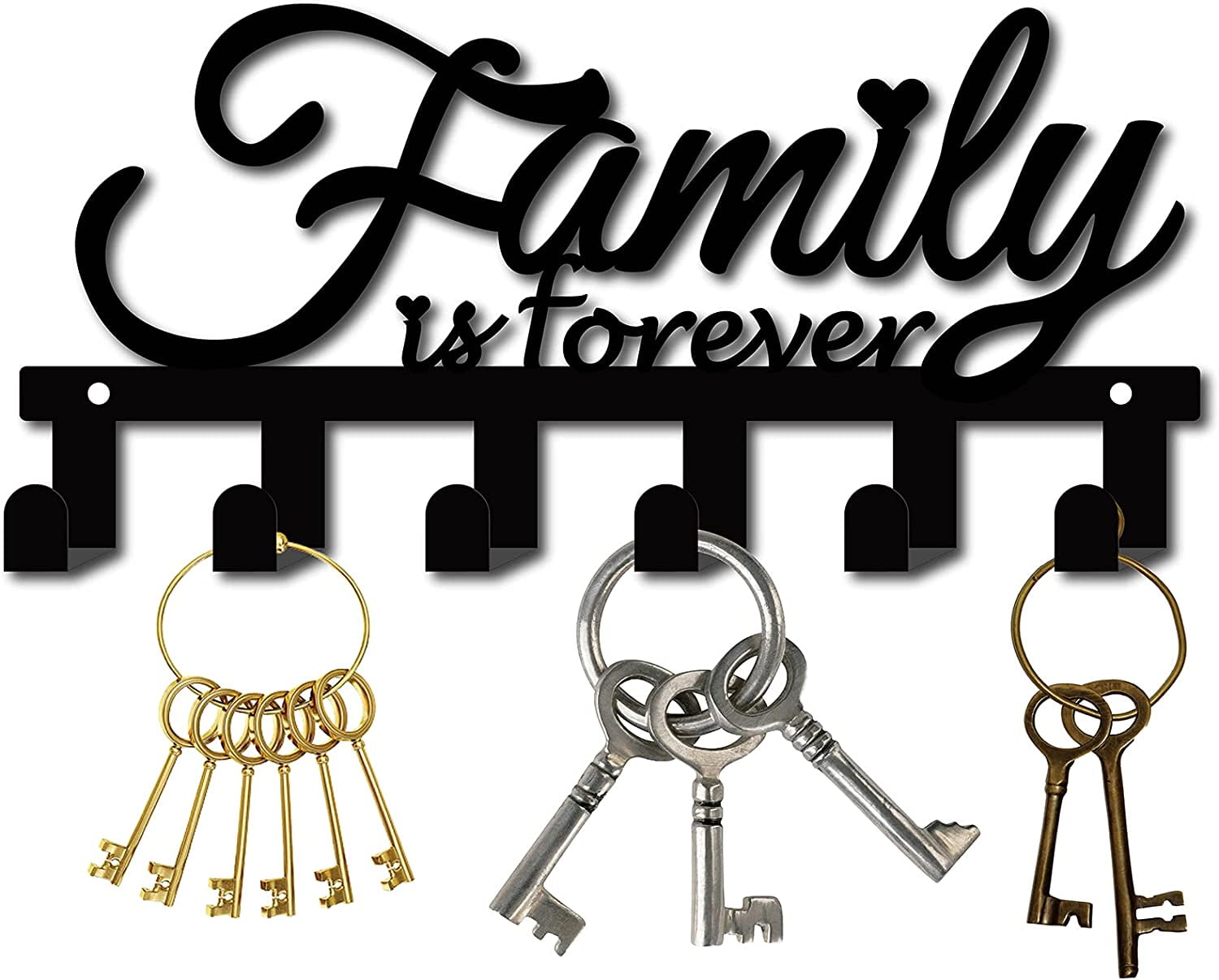 1pc Key Holder Cast Iron Wall Hanger Coat Rack Wall Mounted Family Home ...