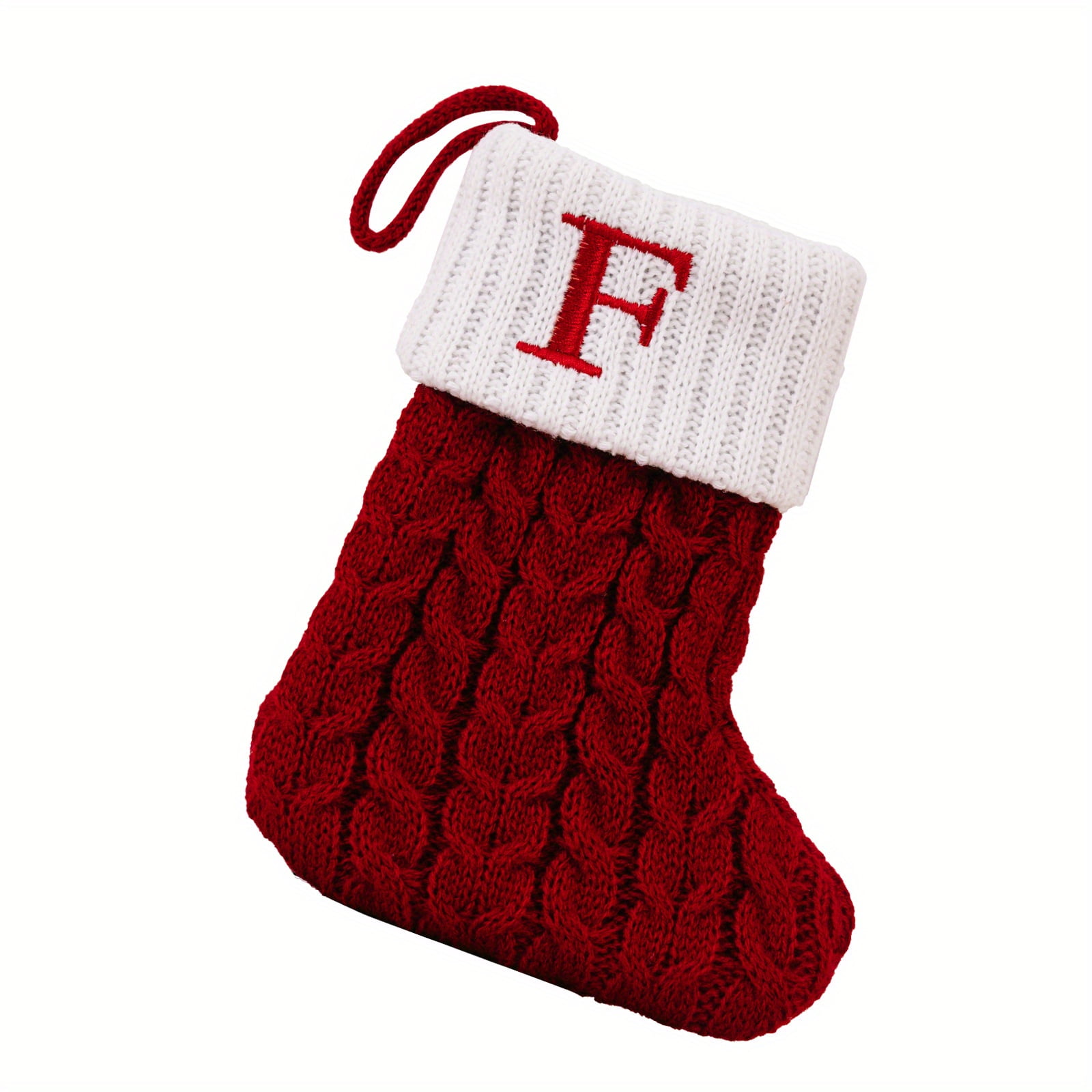 1pc, Knitted Letter Christmas Socks, Home Christmas Tree Ornaments ...
