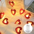 1pc LED Heart Shaped String Lights - Romantic Red Love Lights for ...