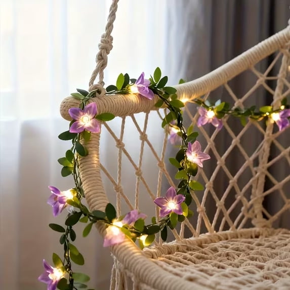 1pc LED Lily Flower String Lights - Perfect for Halloween, Christmas ...