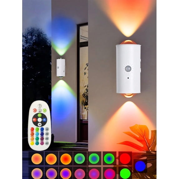 1pc LED Wall Light With Motion Sensor Includes Remote Control Magnetic ...