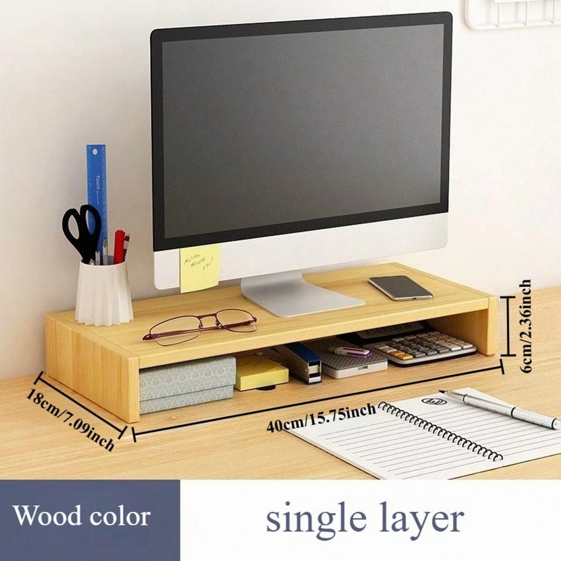 1pc Laptop Stand, Monitor Riser With Storage Shelf, Desktop Organizer ...