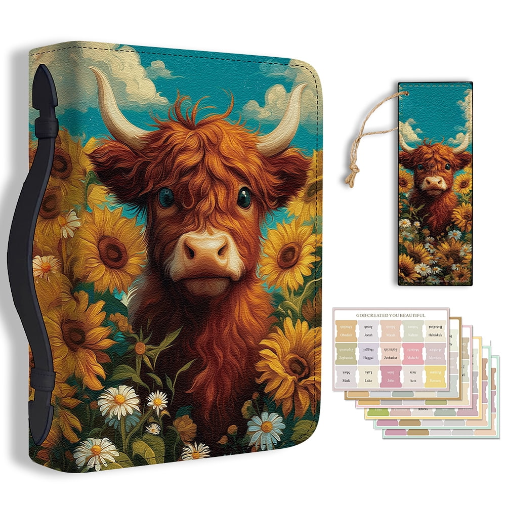 1pc Large Bible Cover 20.3x28.5x5.9cm PU Leather Book Protector Case ...