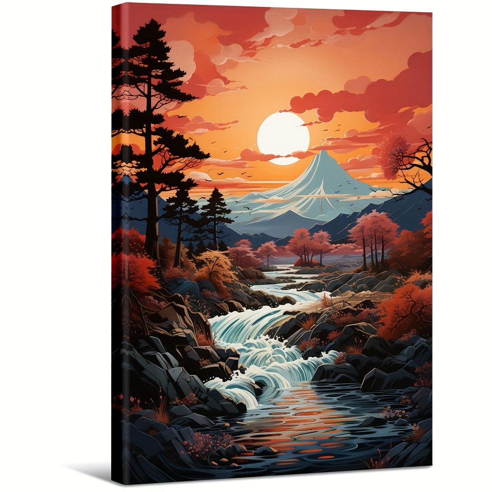 1pc Large Framed Wall Art Decor - Abstract, Impressionism, Naturalism ...