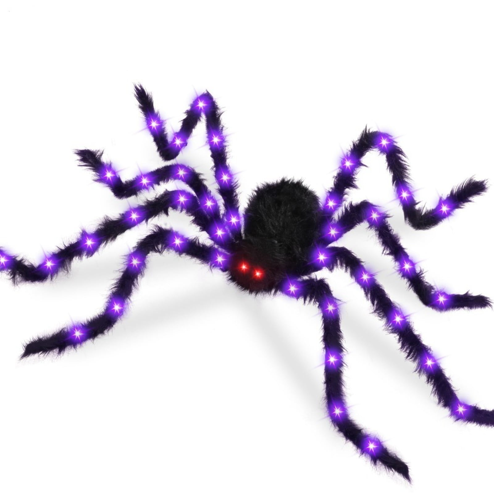 1pc, Large Halloween Spider Decoration, 8 Light Modes 38LED Light up ...