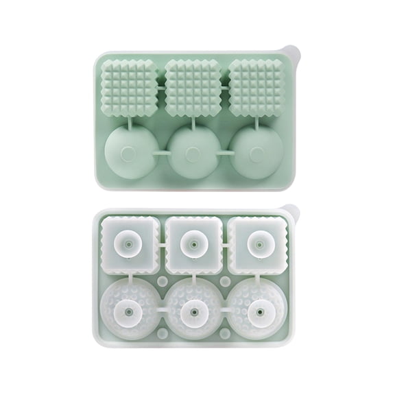 1pc Large Ice Cube Tray with Lid Silicone Ice Mold Set, 6 Hole, 2 Inch ...