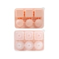 1pc Large Ice Cube Tray with Lid Silicone Ice Mold Set, 6 Hole, 2 Inch ...