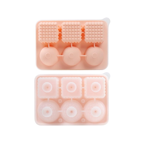 1pc Large Ice Cube Tray with Lid Silicone Ice Mold Set, 6 Hole, 2 Inch ...