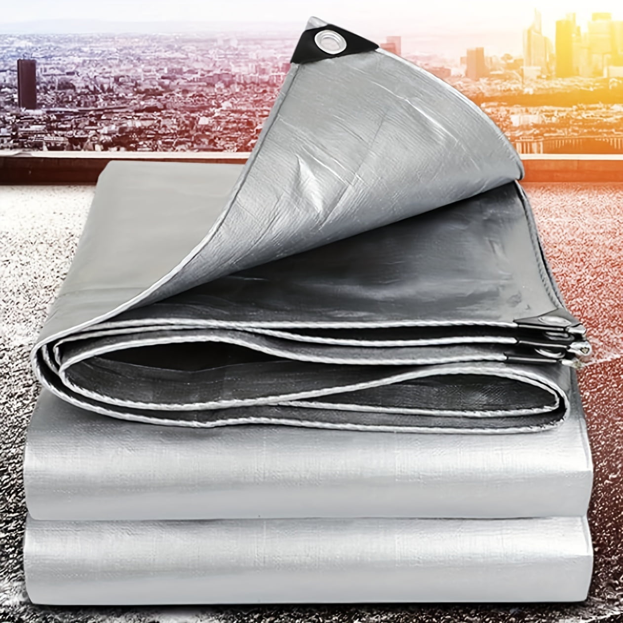 1pc Large Size Waterproof Poly Thick Tarpaulin Canopy Tent, Double ...