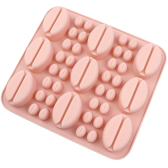 1pc Large and Small Coffee Bean Chocolate Mold - Mini Ice Cube Tray for ...