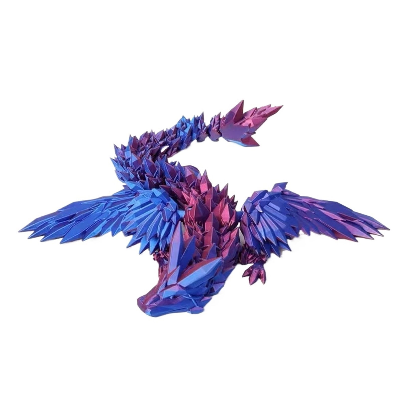 1pc Laser Purple Size :15cm 3D Printed Glow-in-the-Dark Rainbow Crystal ...