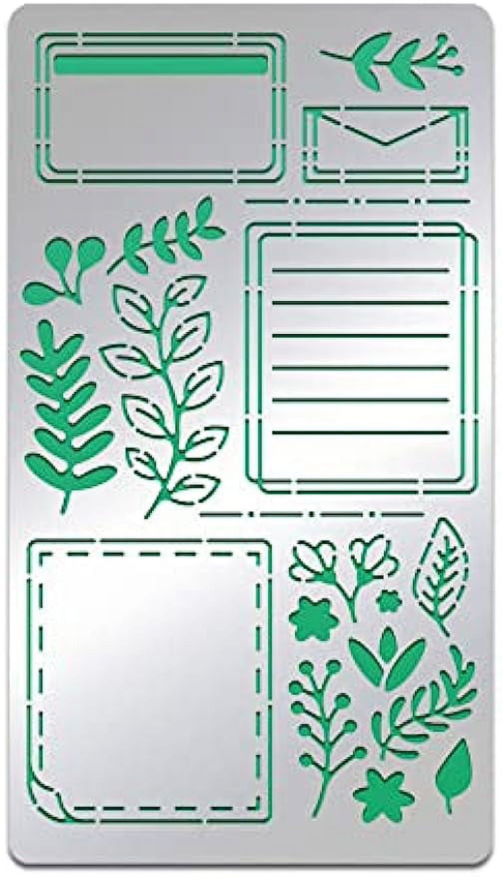 1pc Leaf Stencils Plant Flower Label Stencils Painting Template Frame ...