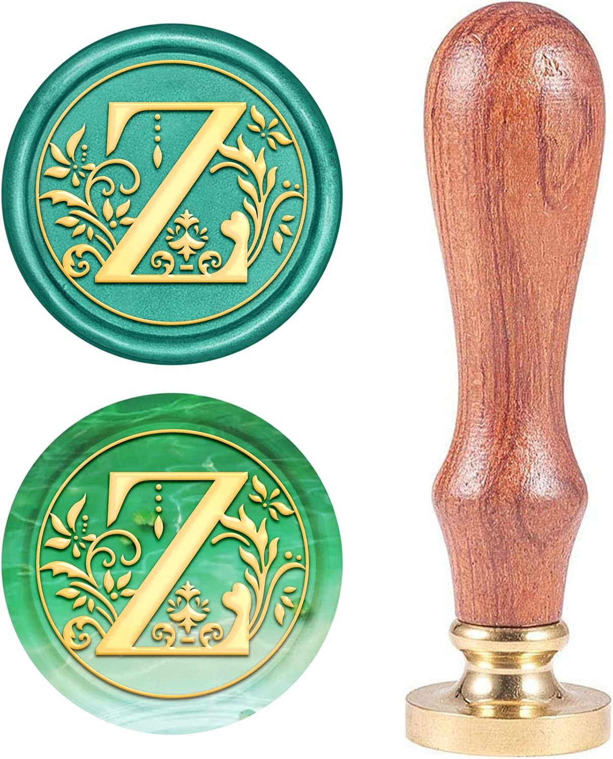 1pc Letter Z Wax Seal Stamp Vintage Alphabet Initial Sealing Wax Stamps Retro 25mm Removable ...