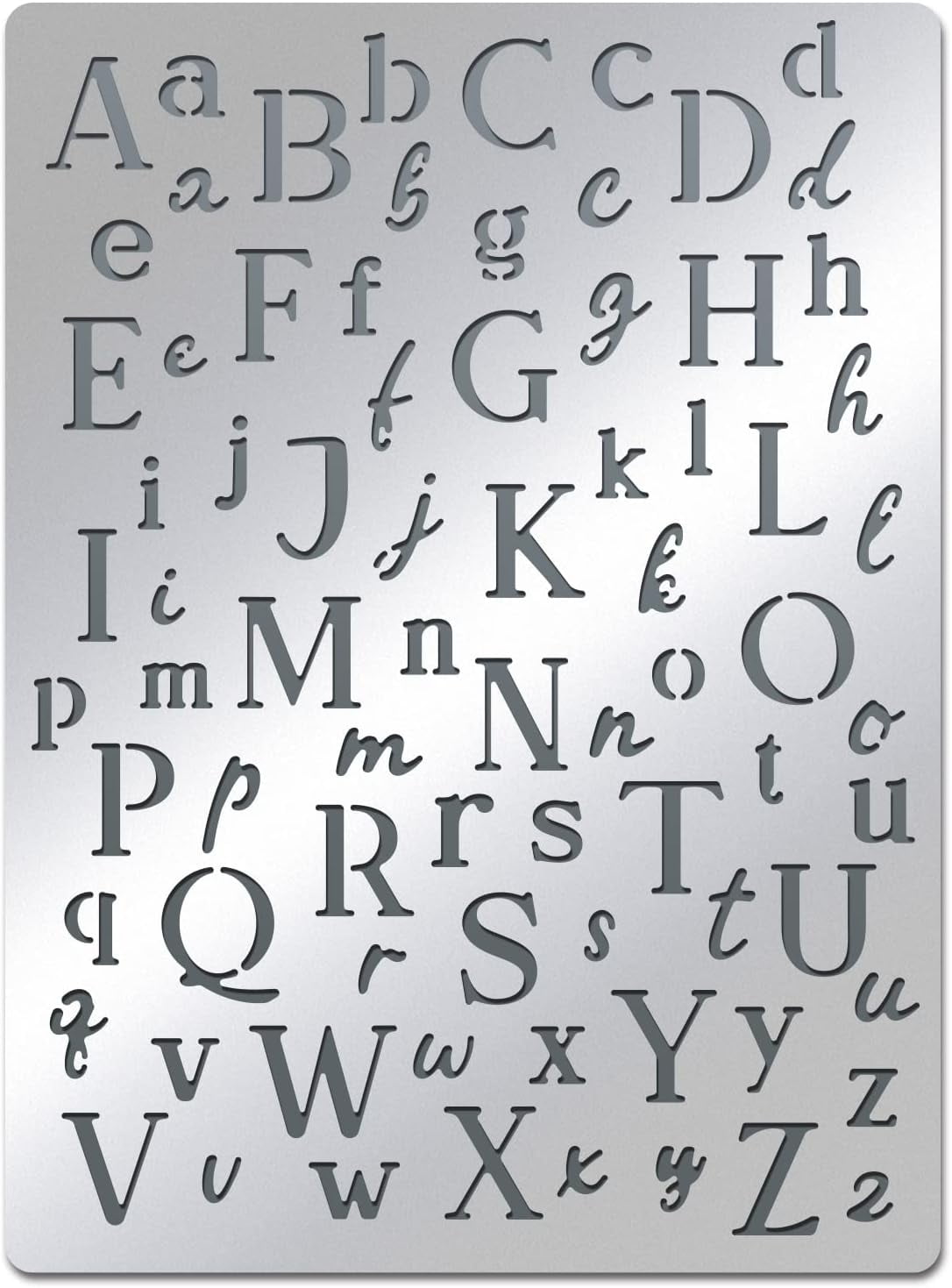 1pc Letters Stencils Irregular A to Z Alphabet Metal Stencil Uppercase ...