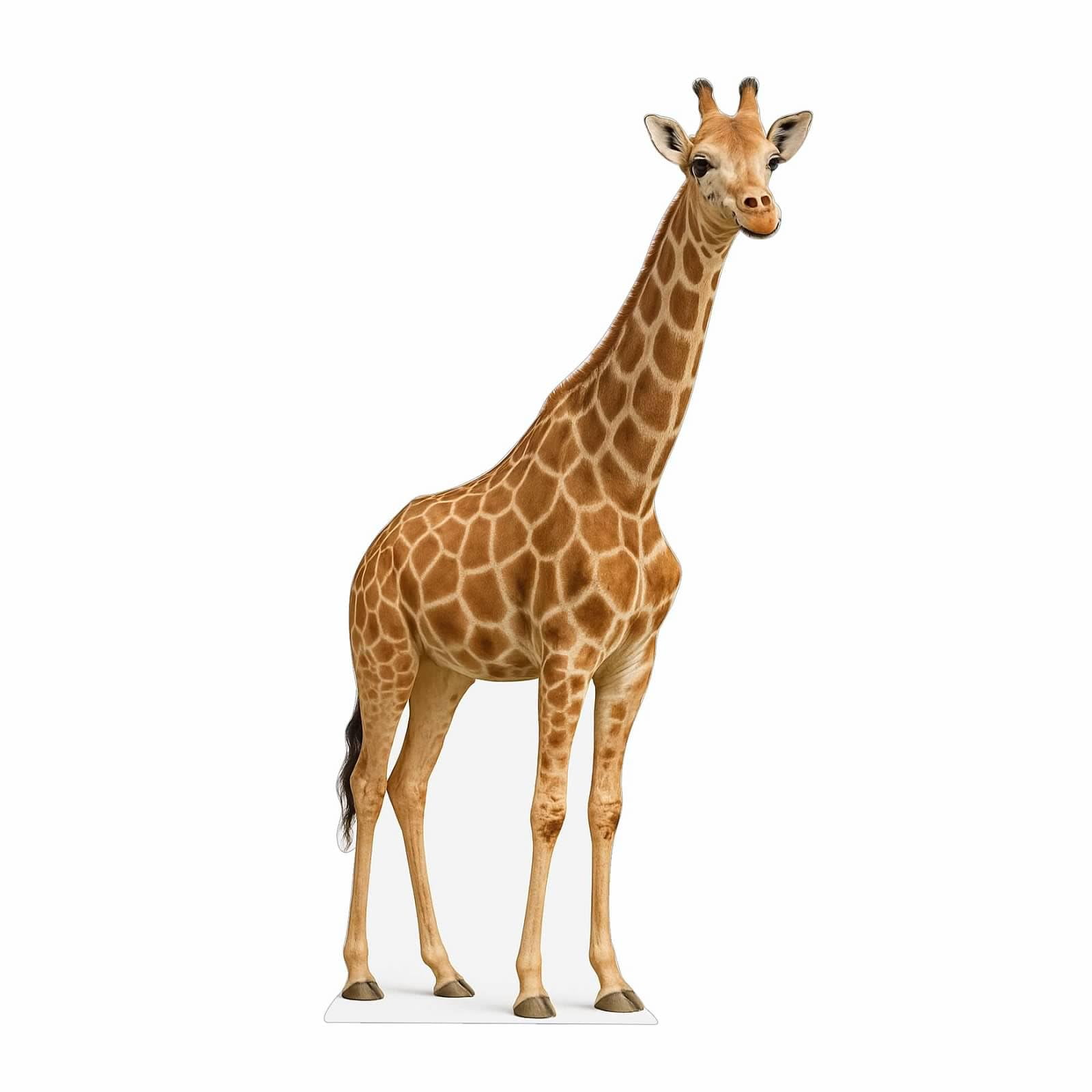 1pc Life-Size Giraffe Cardboard-Style Corrugated Plastic Cutout Standup ...