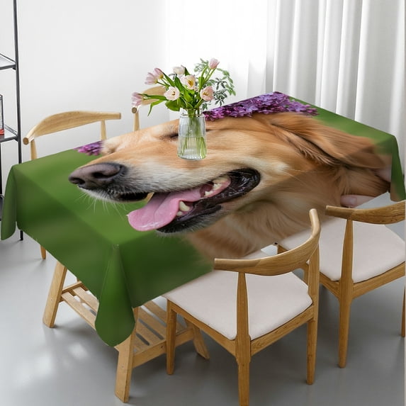 1pc Lilac Crown Retriever Print Tablecloths rectangle tables large size ...
