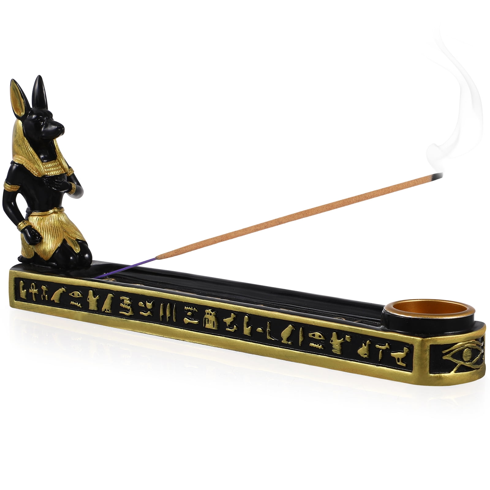 1pc Linear Backflow Incense Board Egyptian Dog God Board Retro Decor ...