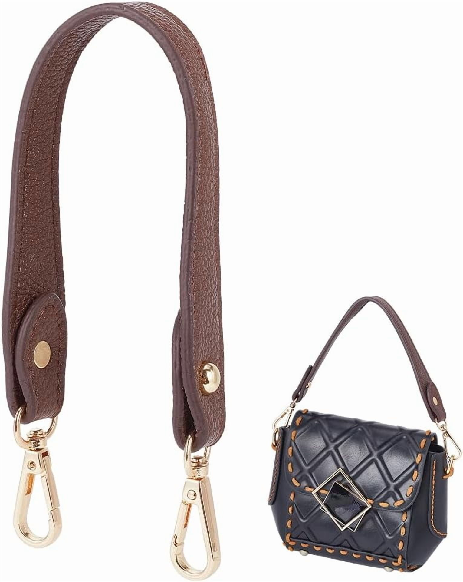 1pc Litchi Texture PU Leather Wide bag Handles with Alloy Swivel Clasps ...