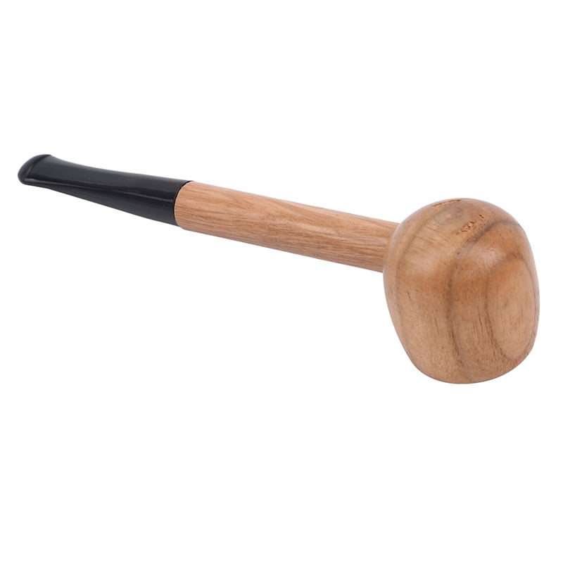 1pc Log Popeye Pipe Solid Wood Straight Large Round Bottom Filter Pipe ...