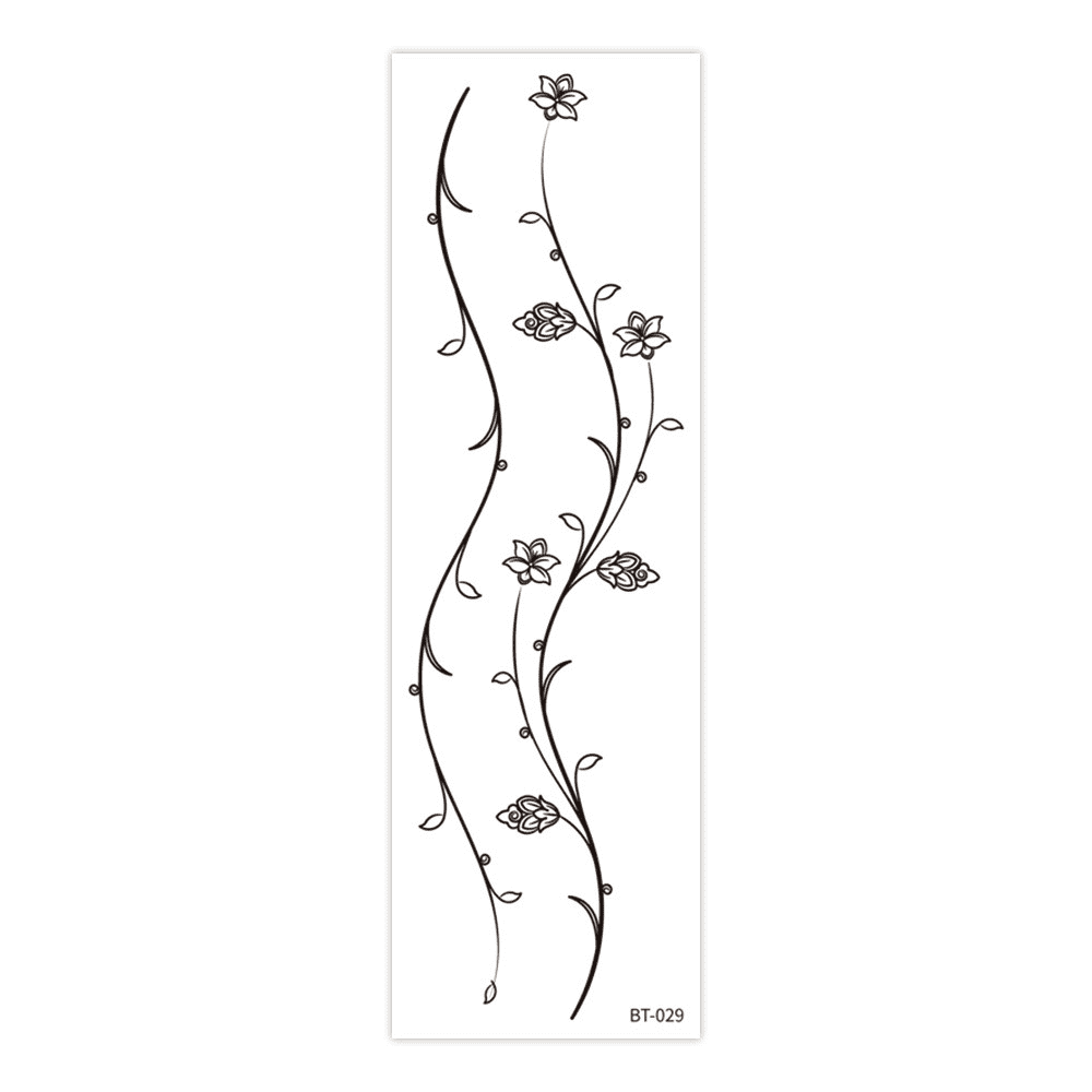 1pc Long Size Leaf Flower Pattern Sticker for Women Men Suitable for ...