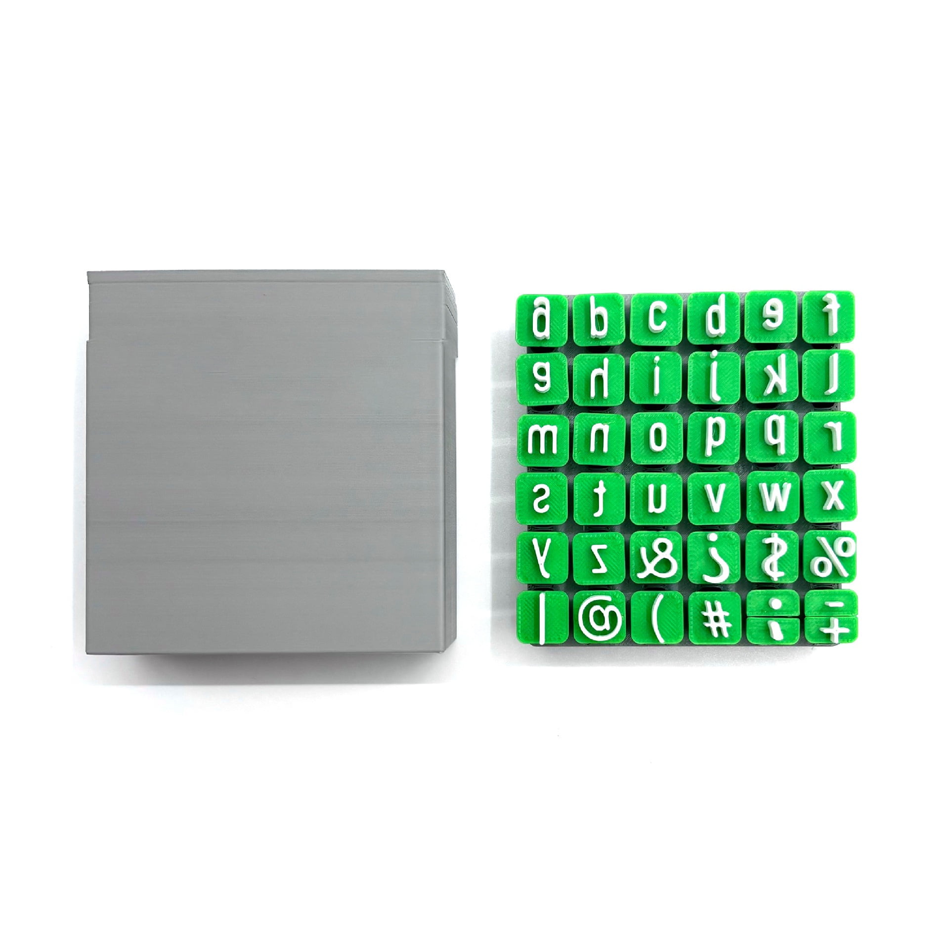 1pc Lower Case Letter+symbol Set -36 Cells Size: 10*6*1cm 3D Printed ...