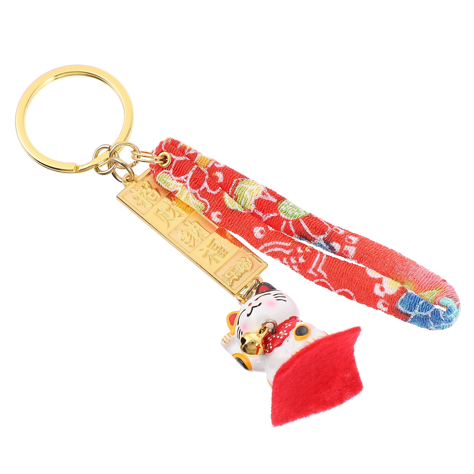 1pc Luck Cat Keychain Pendants Japanese Fortune Cat Keyring Unique Bag ...