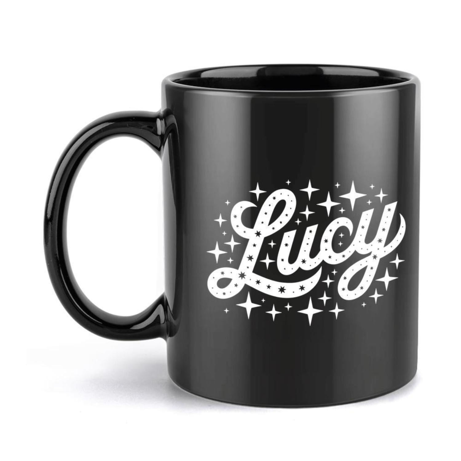 1pc Lucy Stars Ceramic Mug 11oz Coffee Cup with Cursive Lettering ...