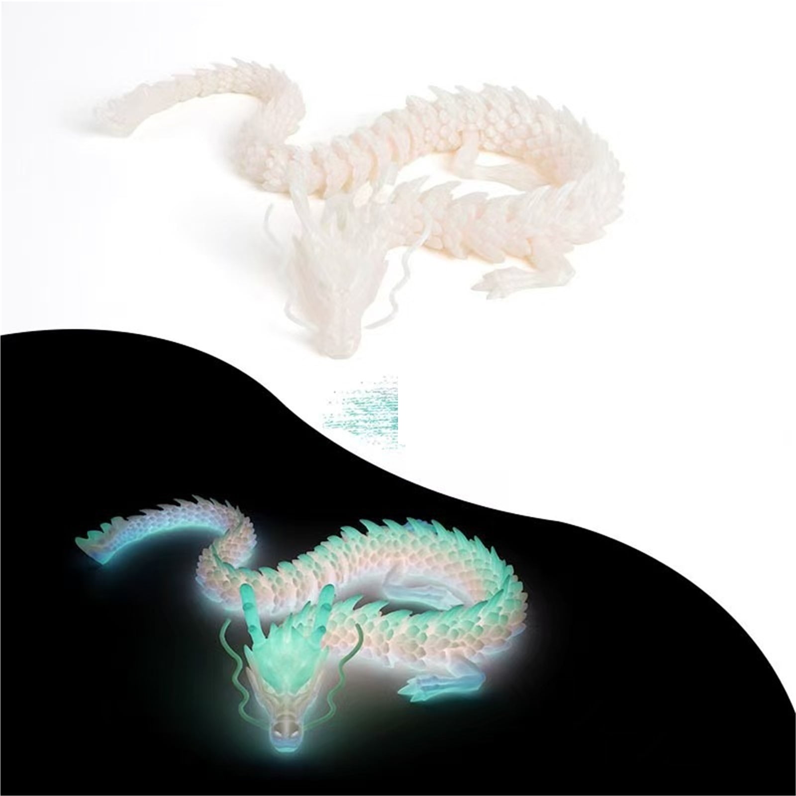 1pc Luminous Rainbow Size: 45cm 3D Printed Chinese Dragon Joint Movable ...