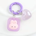 1pc Luminous Resin Keychain with Iron Key Rings Glow In The Dark Heart ...