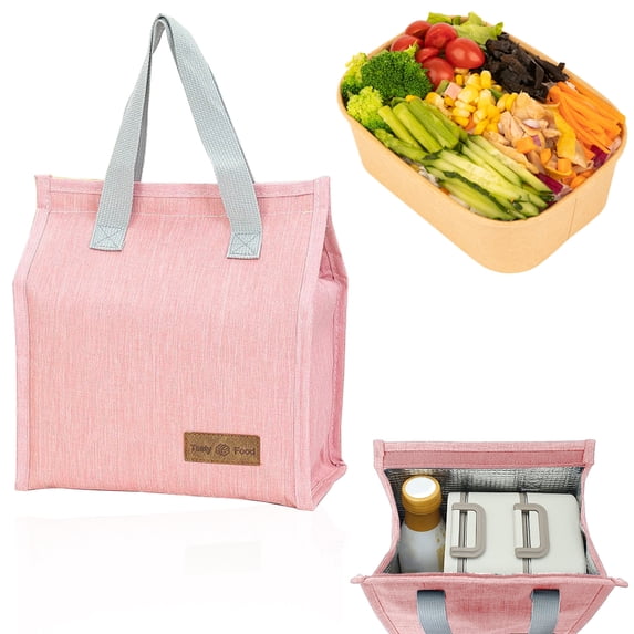 1pc Lunch Bag Bento Case Portable Food Case For Work Lunch Pink ...