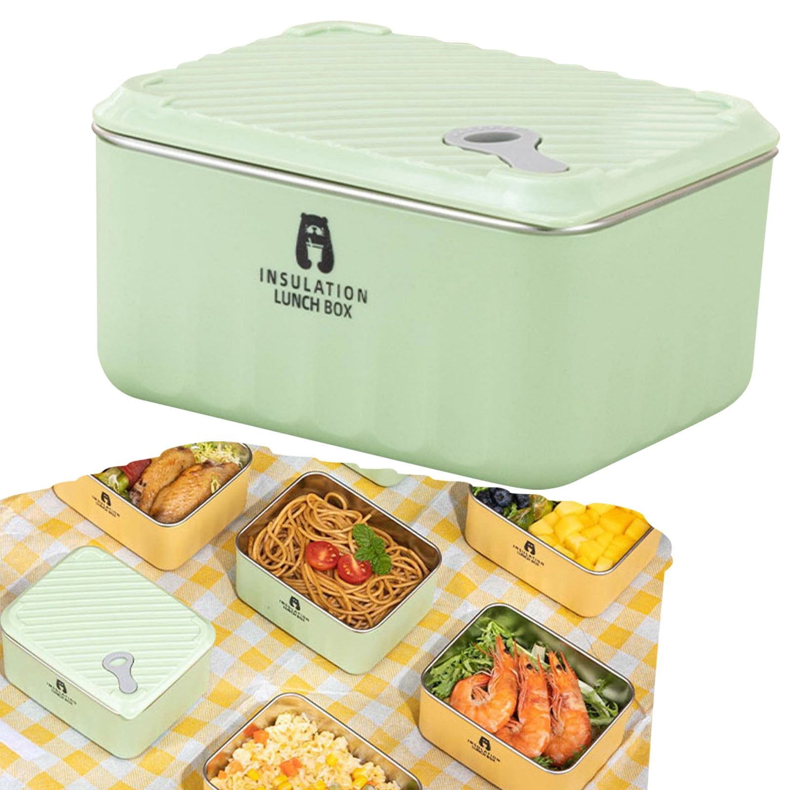 1pc Lunch Box Kitchen Bowl Mixing Bowl For Food Prep Green - Walmart.com