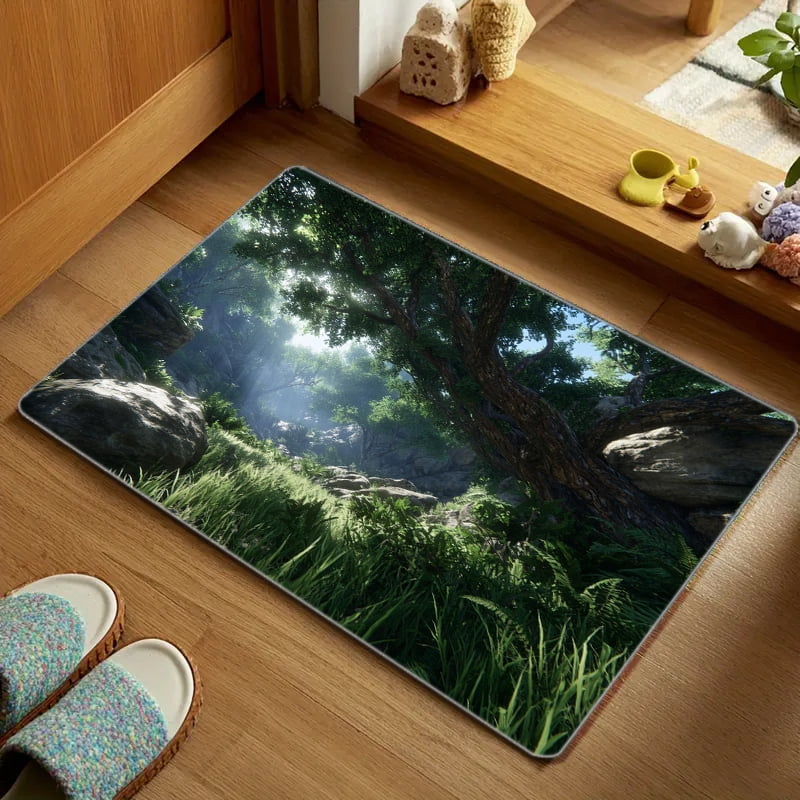 1pc Lush Forest Path Morning Light Doormat, Soft Thickened, Easy to ...