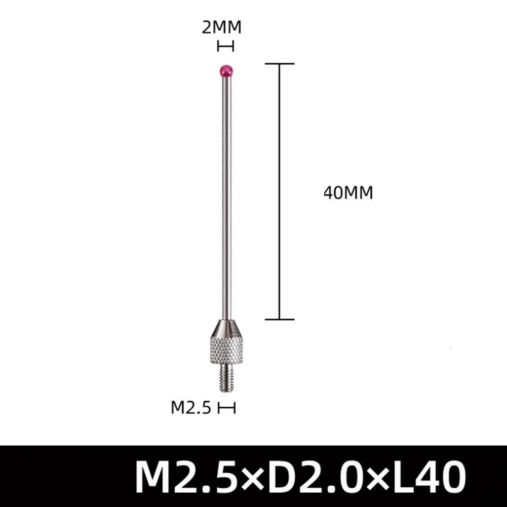 1pc M2.5 CNC Probe Measuring Head 2mm Stylus Ball Porcelain Shaft 10 ...