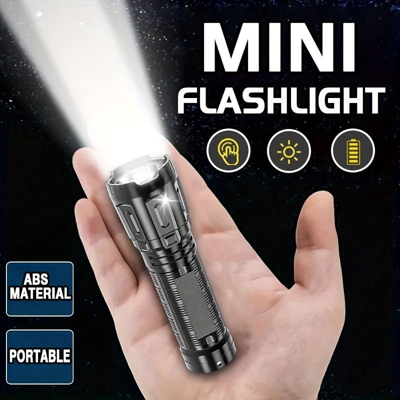 1pc MACROCOSM Mini LED Flashlight - Compact, Rechargeable & Portable ...