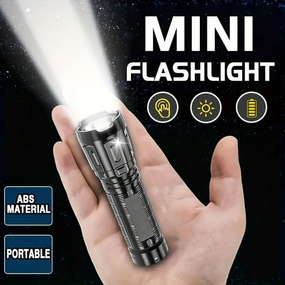 1pc MACROCOSM Mini LED Flashlight - Compact, Rechargeable & Portable ...