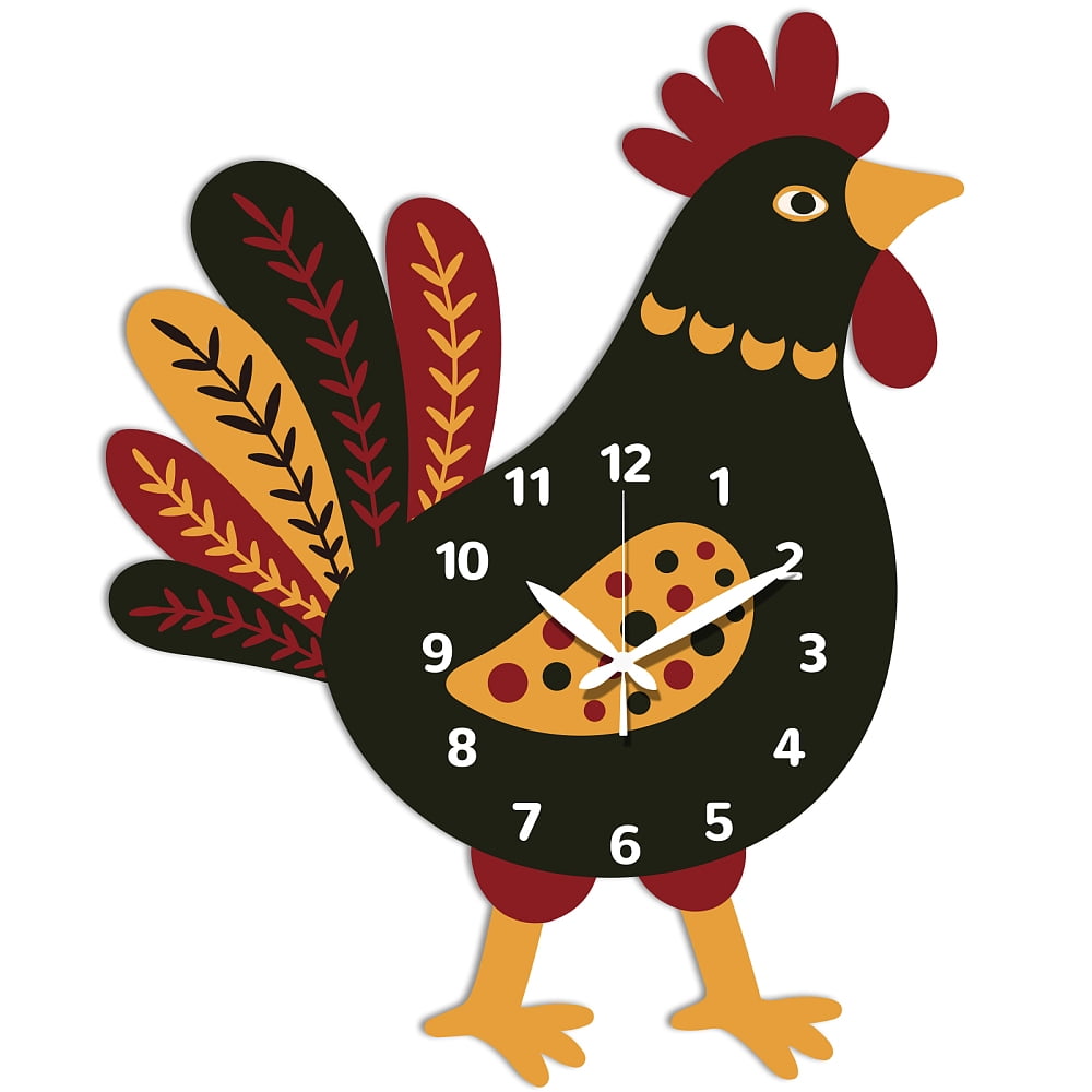 1pc MDF Wall Clock for Home Living Room Bedroom Decoration Chook ...