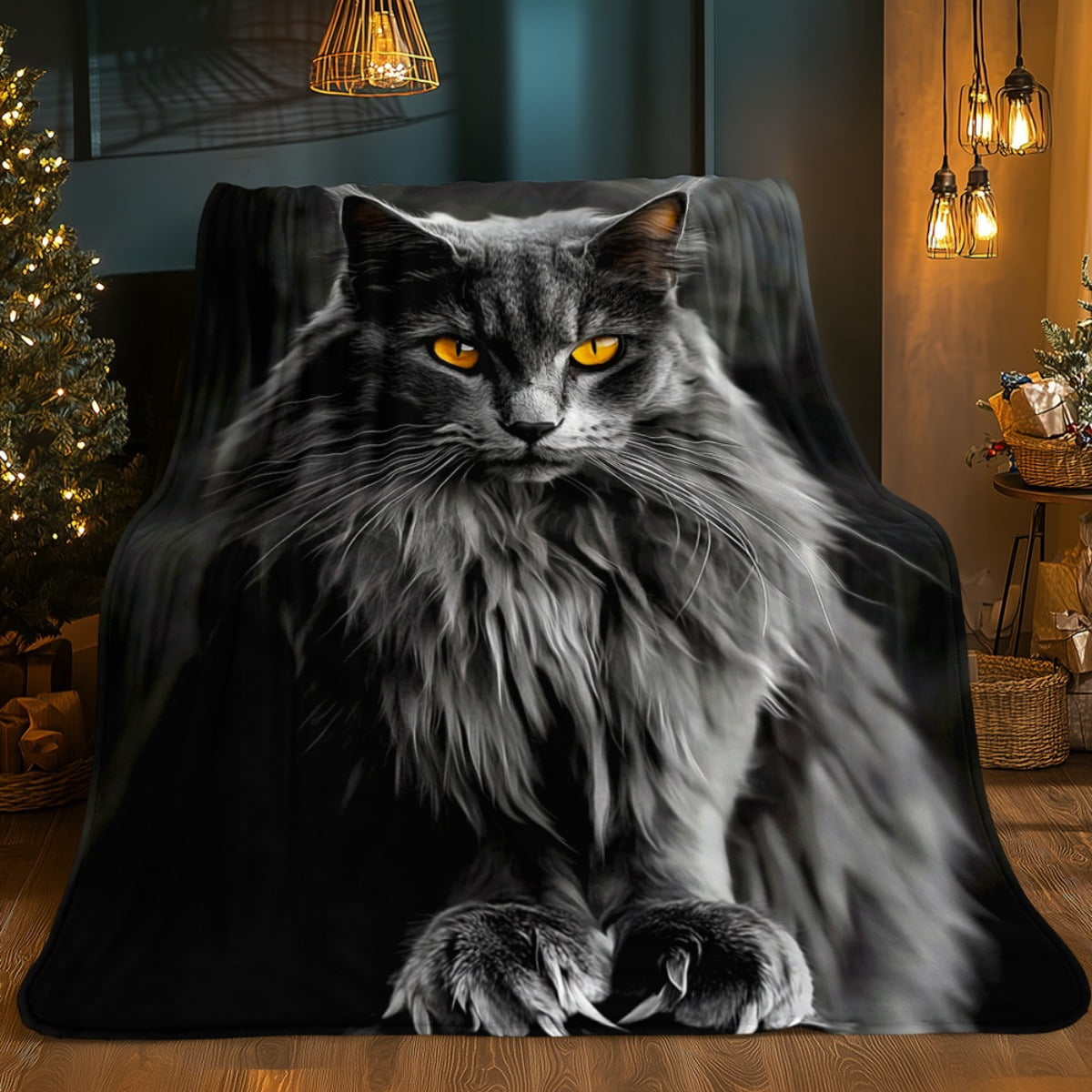 1pc Maine Coon Print Blanket - Soft Warm Lightweight Throw Suitable for ...