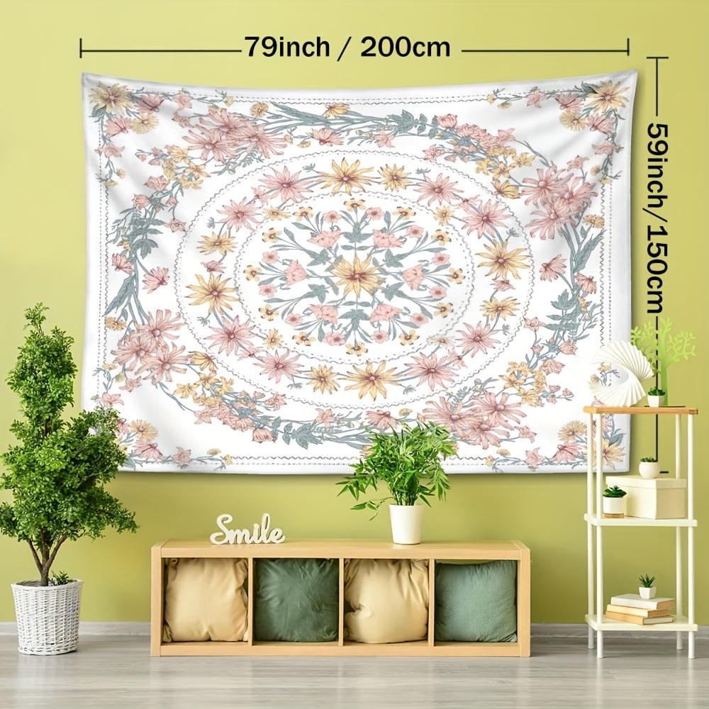 1pc Mandala Flower Tapestry Wall Hanging Tapestry For Room Decoration ...
