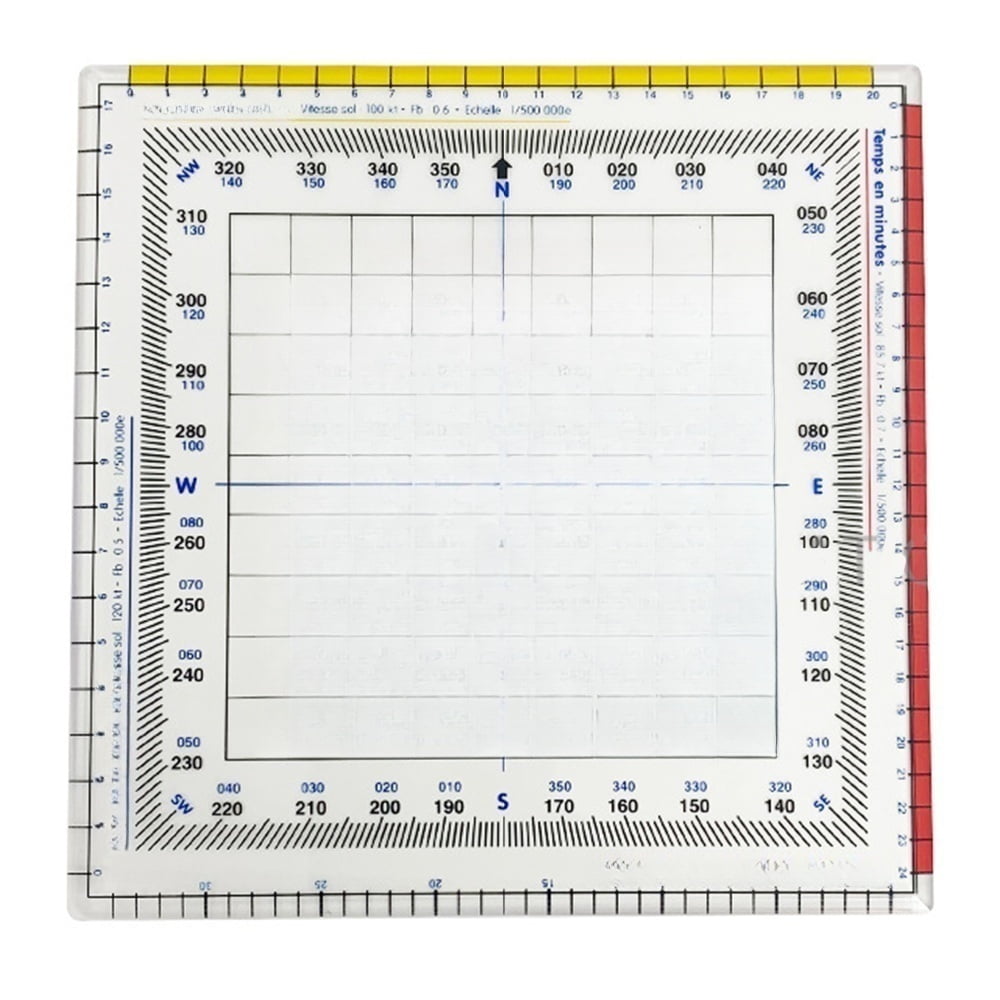 1pc Map Protractor Flight Ruler Aeronautical Navigation Ruler ...