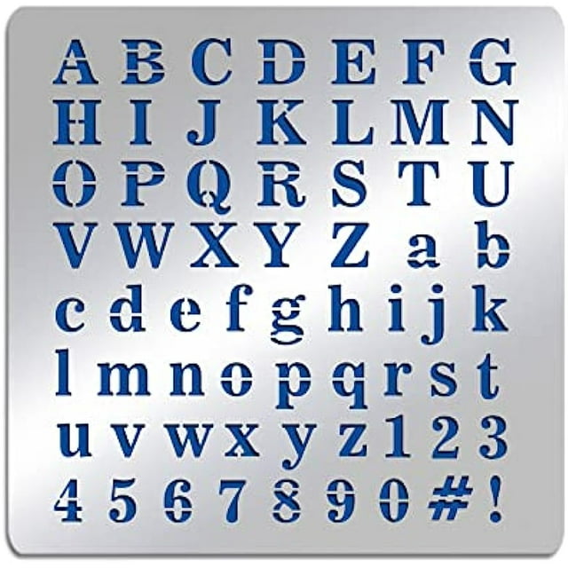 1pc Matte Metal Letters Stencils A to Z Alphabet Number Symbol Stencil ...