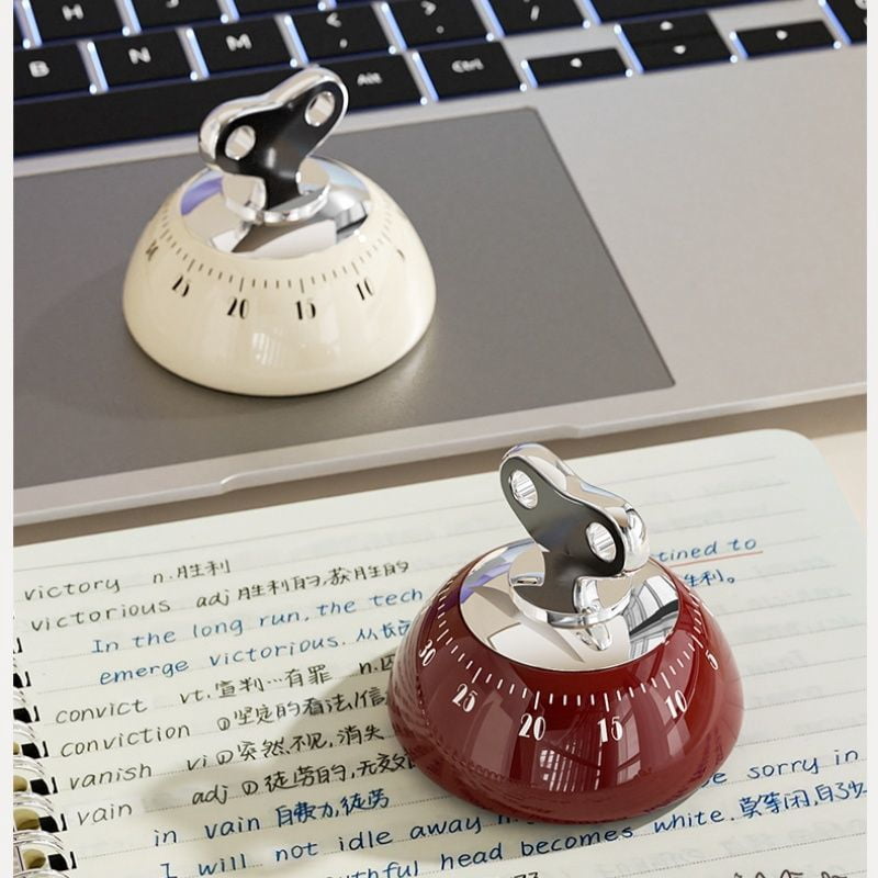 1pc Mechanical Kitchen Timer Magnetic Battery Free, Easy to Use Cooking ...