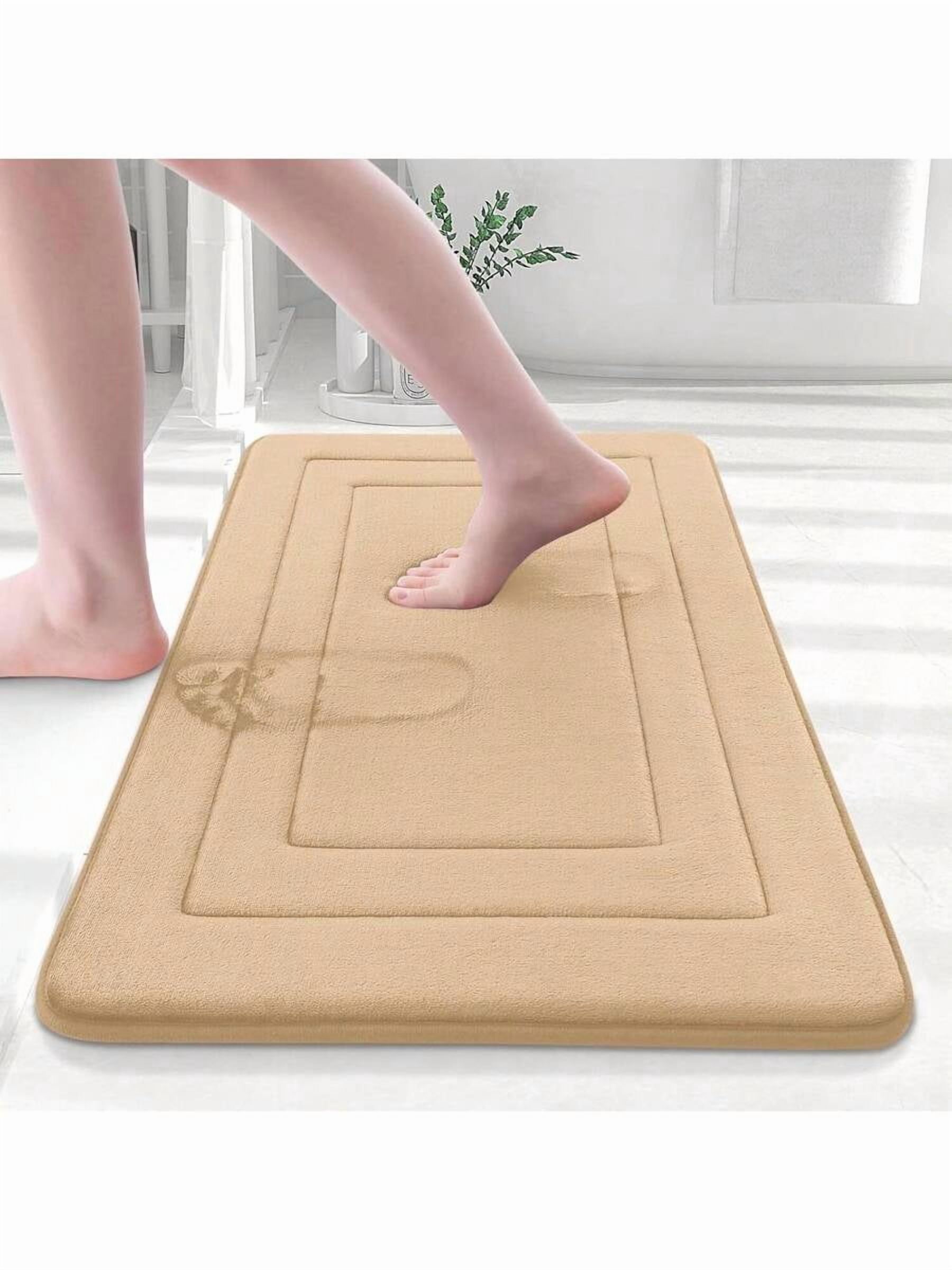 1pc Memory Foam Bath Mat - Anti-Fatigue Vintage Kitchen Rug, Absorbent ...