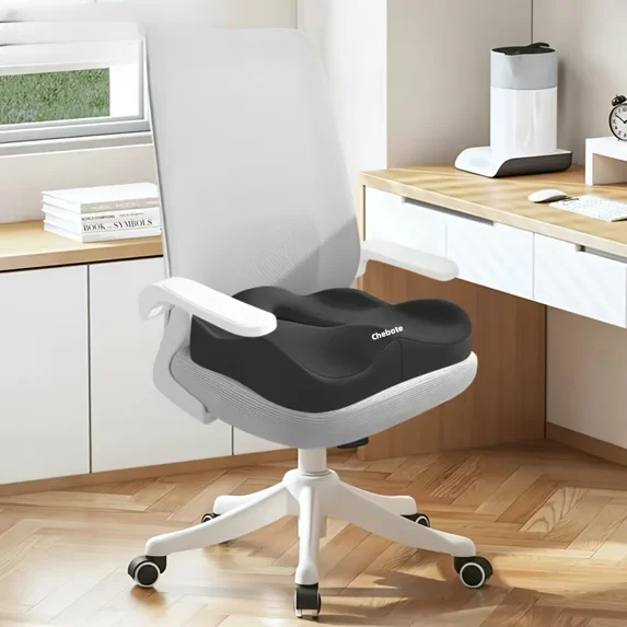 1pc Memory Foam Seat Cushion - 3D Ergonomic Support| Light Green & Grey ...