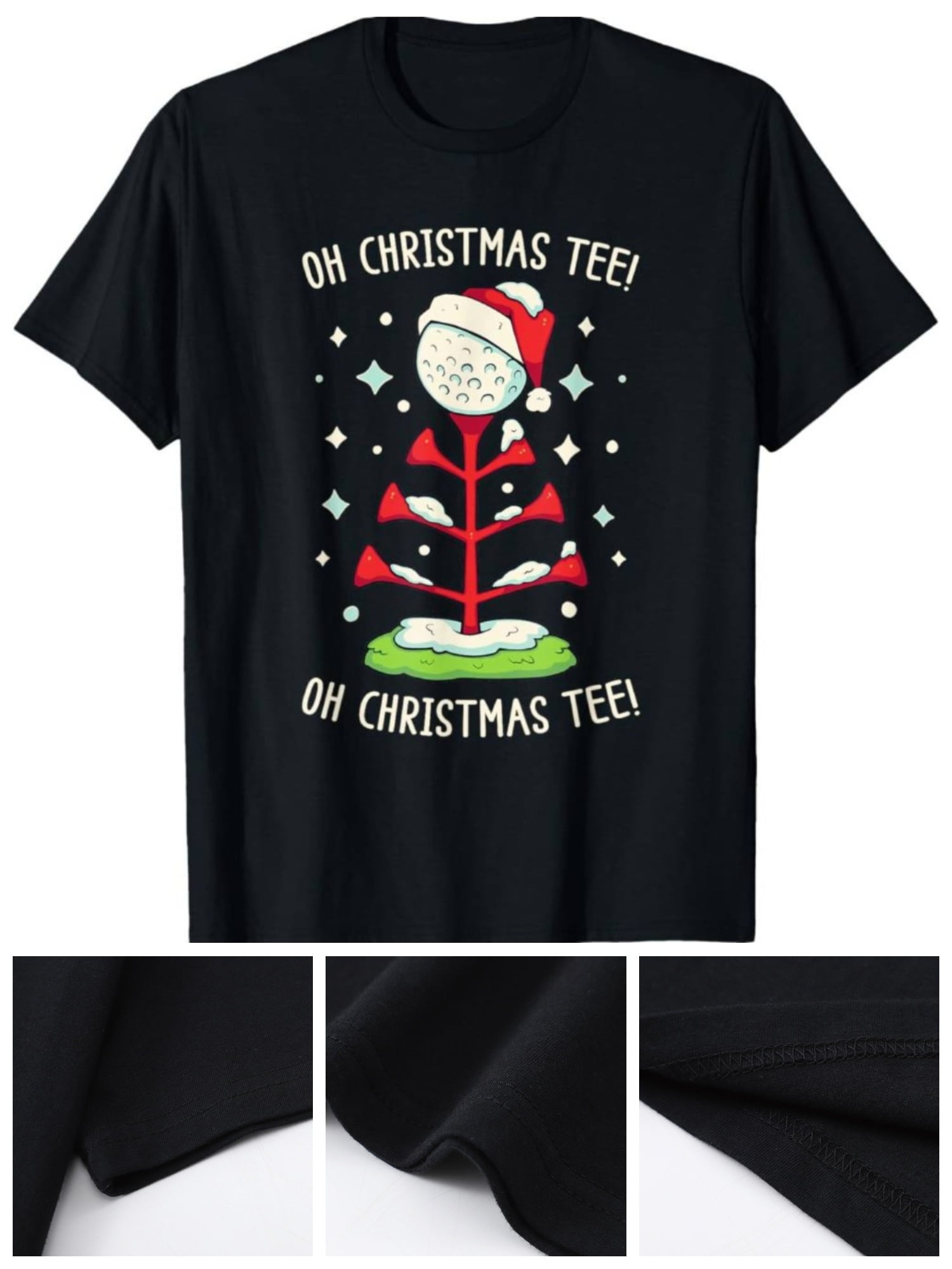 1pc Men'S Golf Christmas T-Shirt - Funny "Oh Christmas Tree" Pun ...