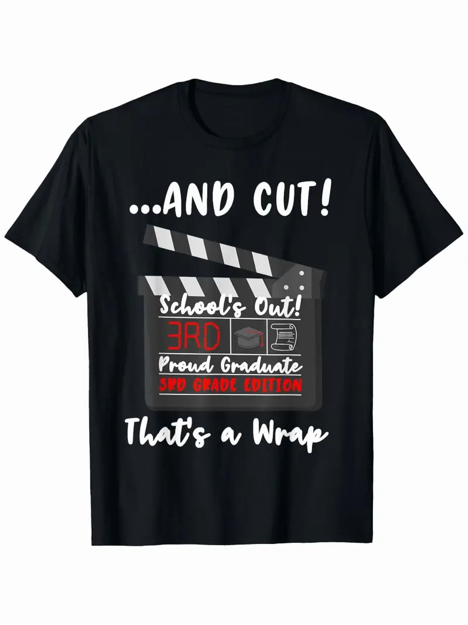 1pc Men's 100% Cotton Short Sleeve T-Shirt - That's a Wrap 3rd Grade ...