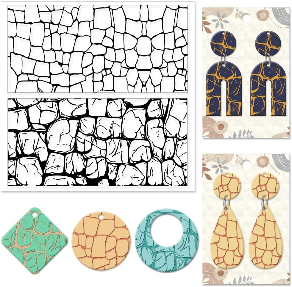 1pc Mesh Polymer Clay Texture Sheets Wall Texture Stamp Clear Clay ...