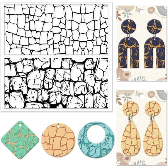 1pc Mesh Polymer Clay Texture Sheets Wall Texture Stamp Clear Clay ...