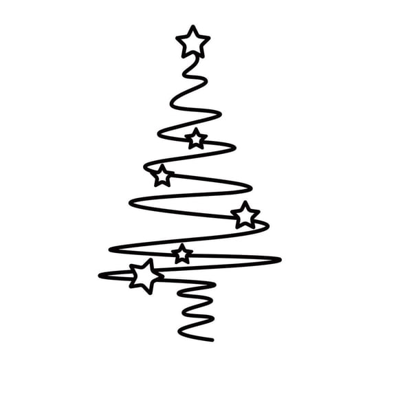 Black Metal Christmas Tree Decor