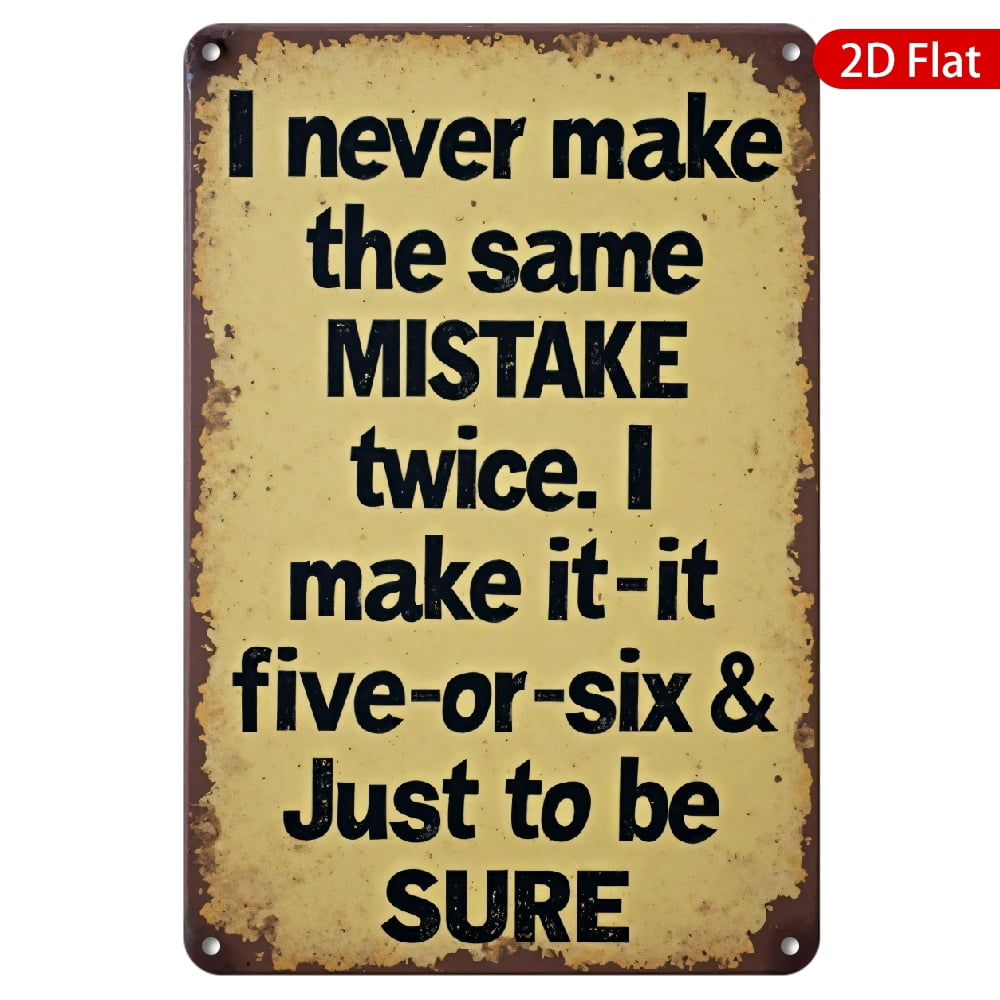 1pc Metal Wall Art Sign, 8x12 Inches, Vintage Style with Humorous Quote ...